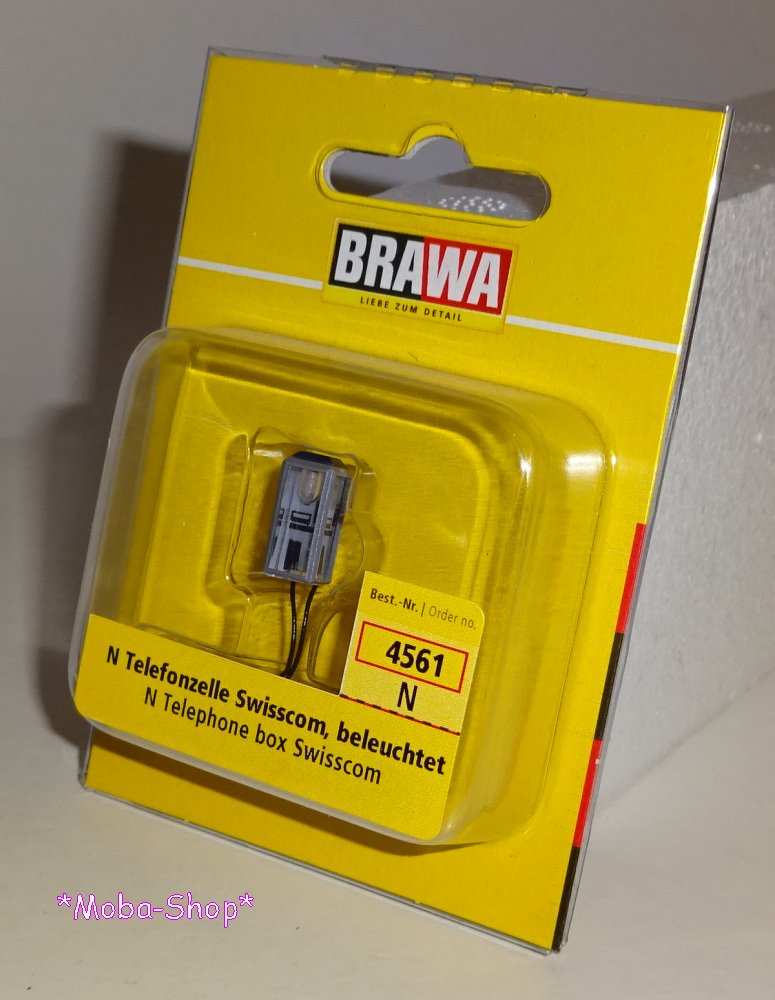 Brawa 4561 N Telefonzelle Swisscom, beleuchtet - Moba-Shop