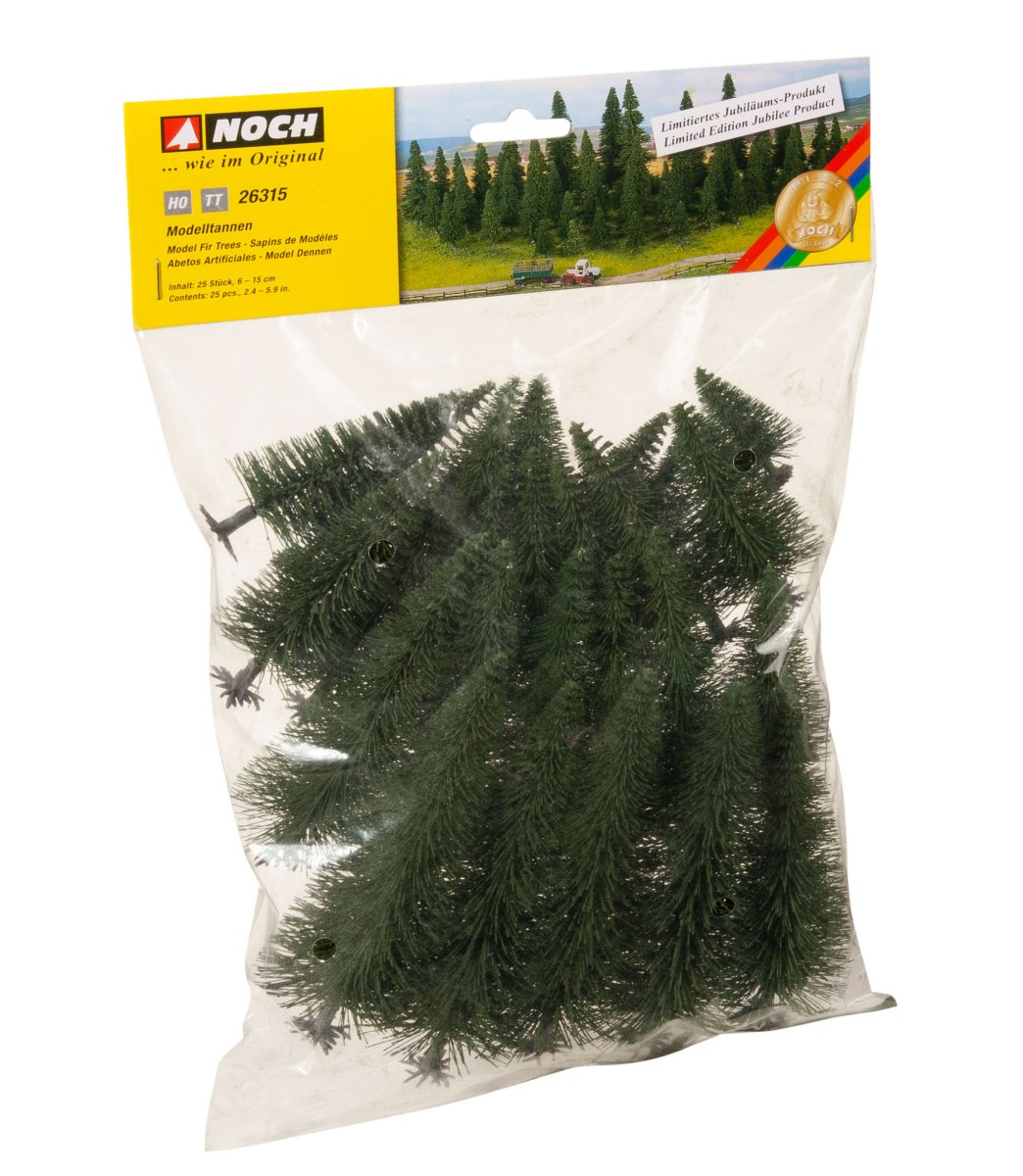 NOCH 26315 Modelltannen, 25 Stück, 6-15 cm hoch - Moba-Shop